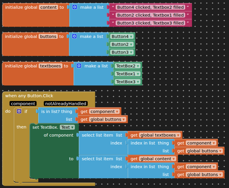 Multiple Button for Multiple Textboxes: When Button clicked - MIT App ...
