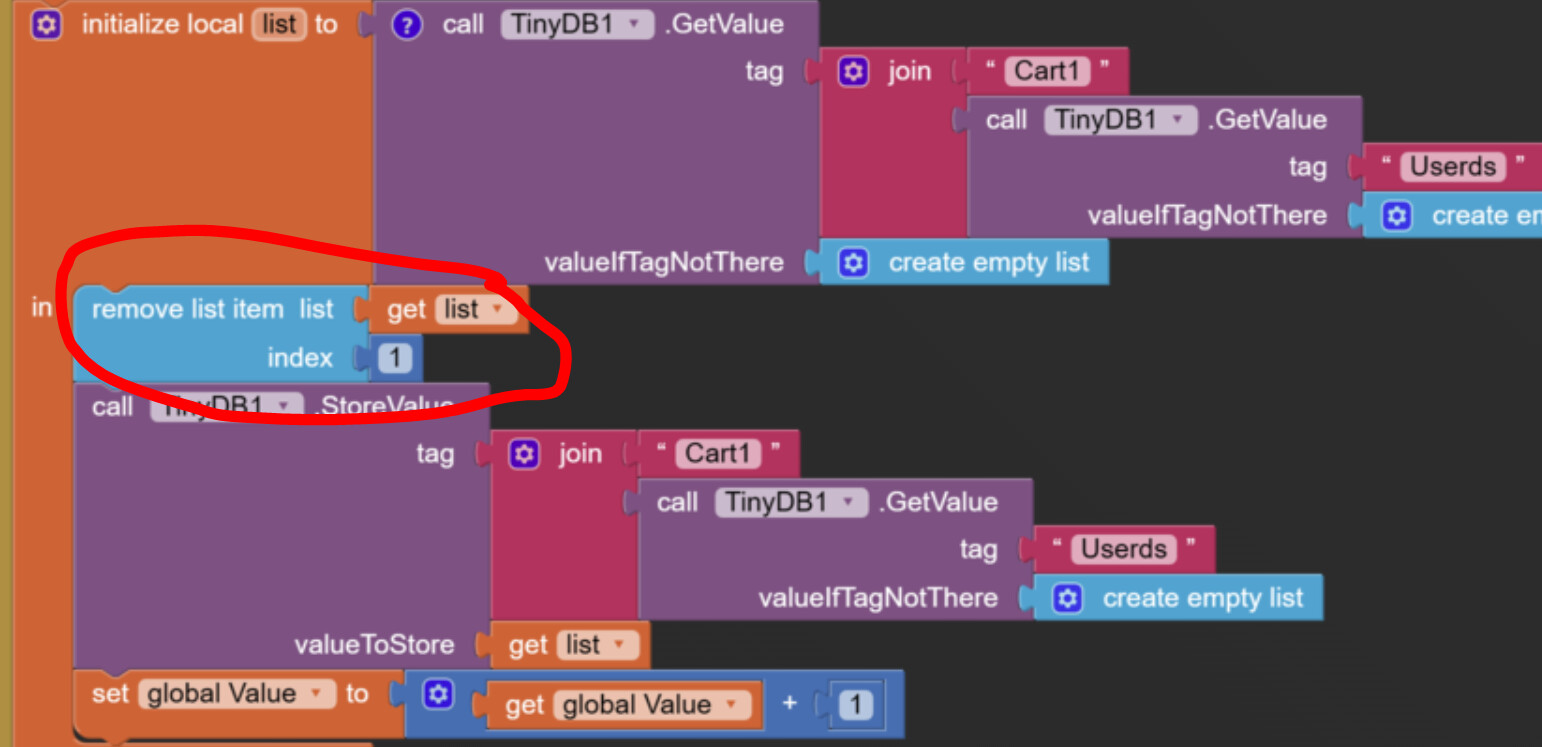 How Do You Remove Data In List In Tinydb Mit App Inventor Help Mit App Inventor Community