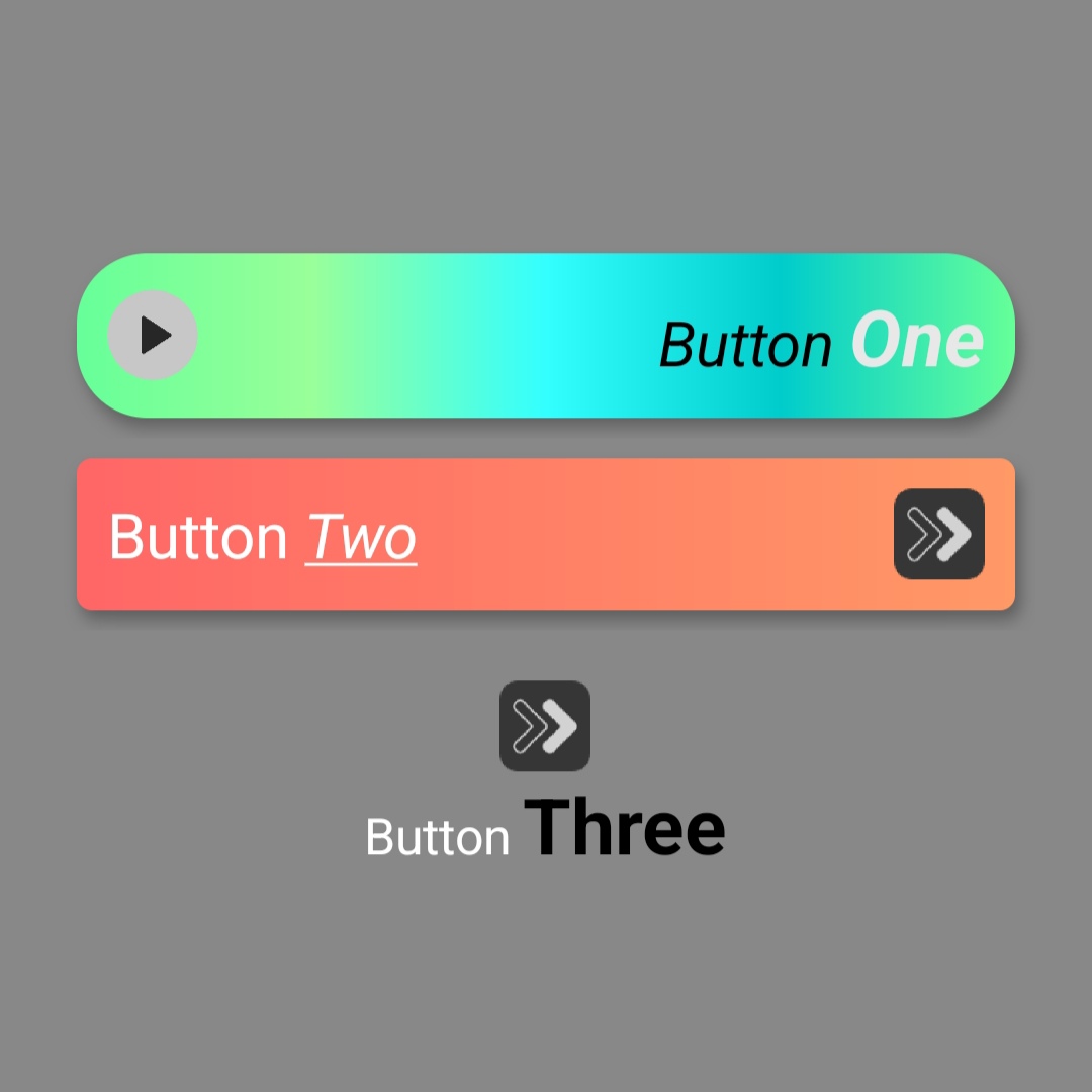 Button • Custom: Icon, Radius, Border, Color, Gradient, HTML Text, Text Alignment - Extensions ...