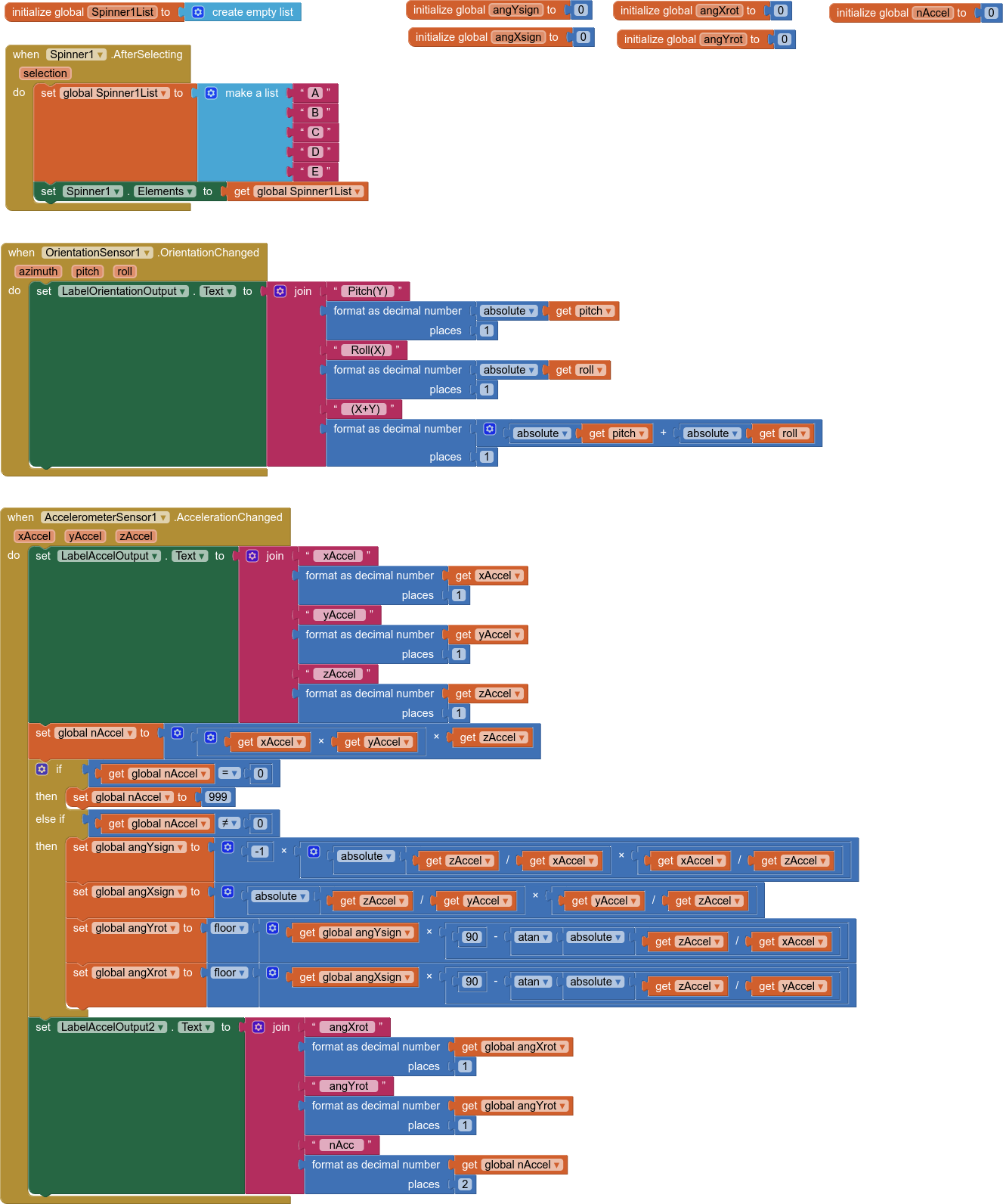 Accelerometer (and Orientationsensor) Comparison of Android versus IOS ...
