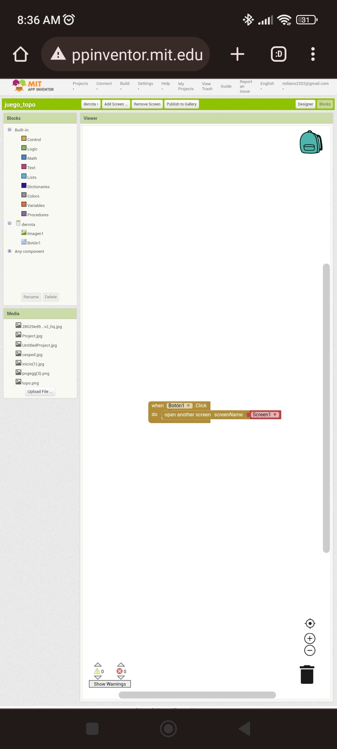 Mi aplicación se traba al pasar a otra pantalla(My app crashes when switching to another screen ...