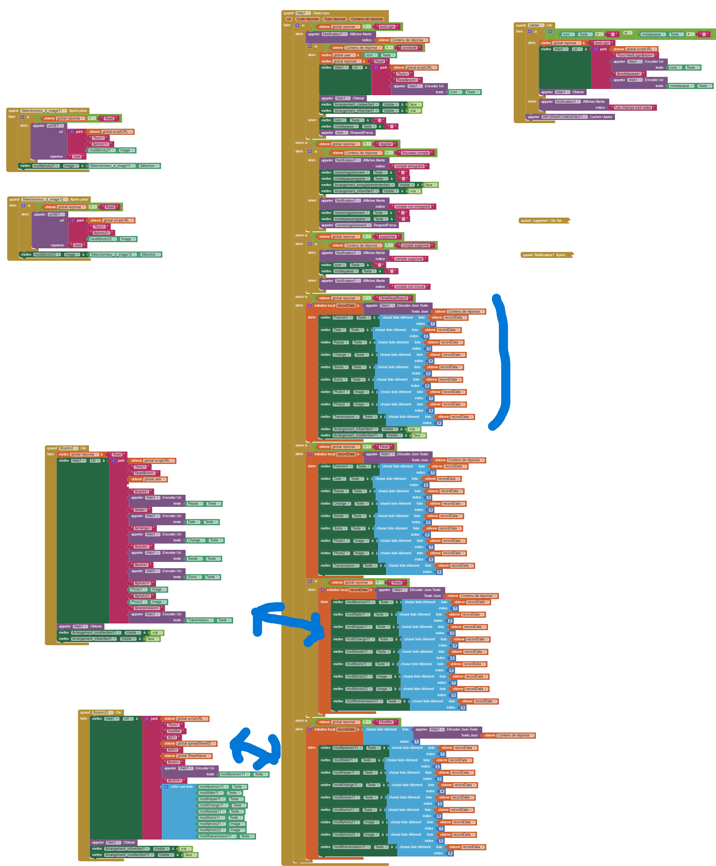 Besoin d'aide pour modifier les données dans googlesheet - MIT App ...