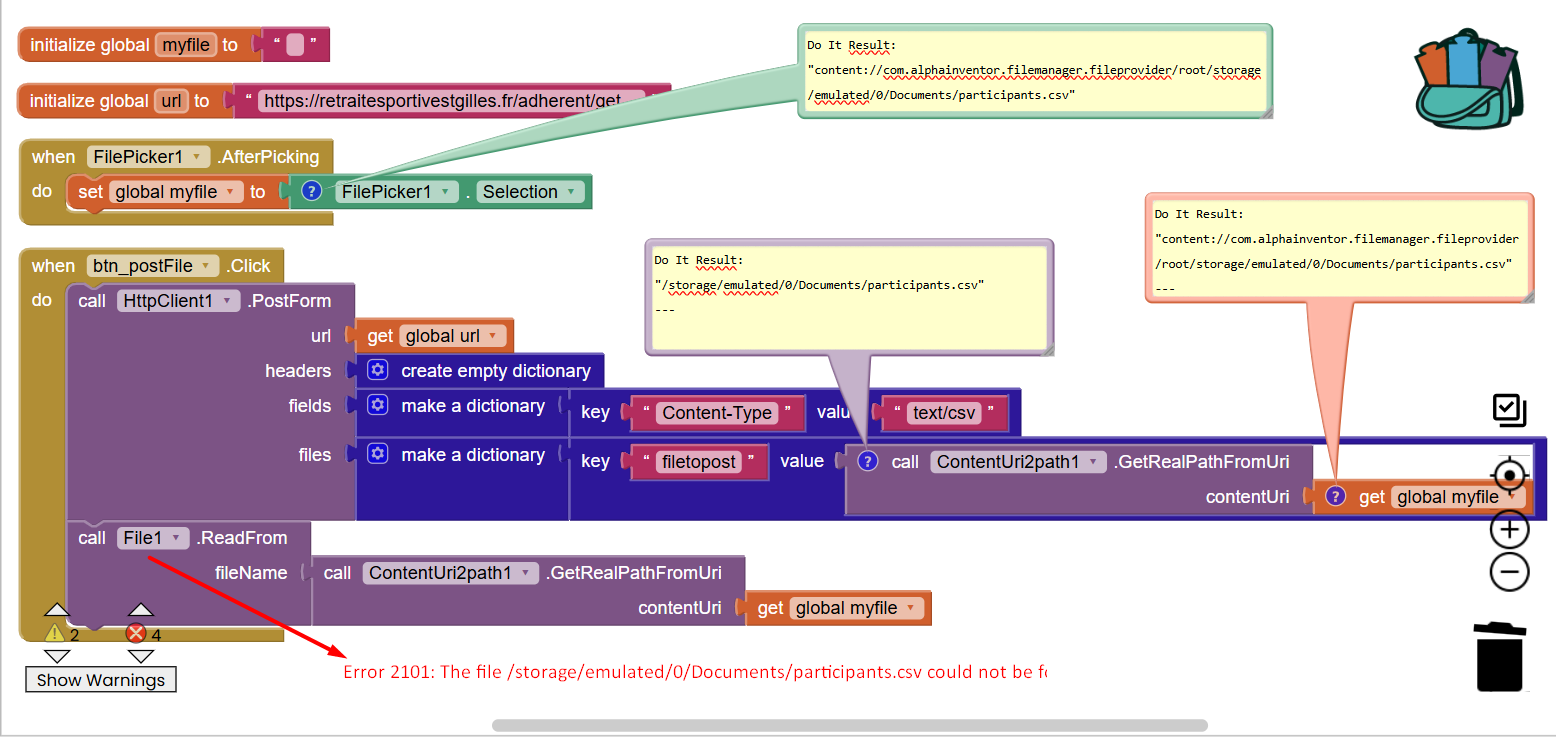 Error message using extension HttpClient.PostForm - MIT App Inventor Help - MIT App Inventor ...