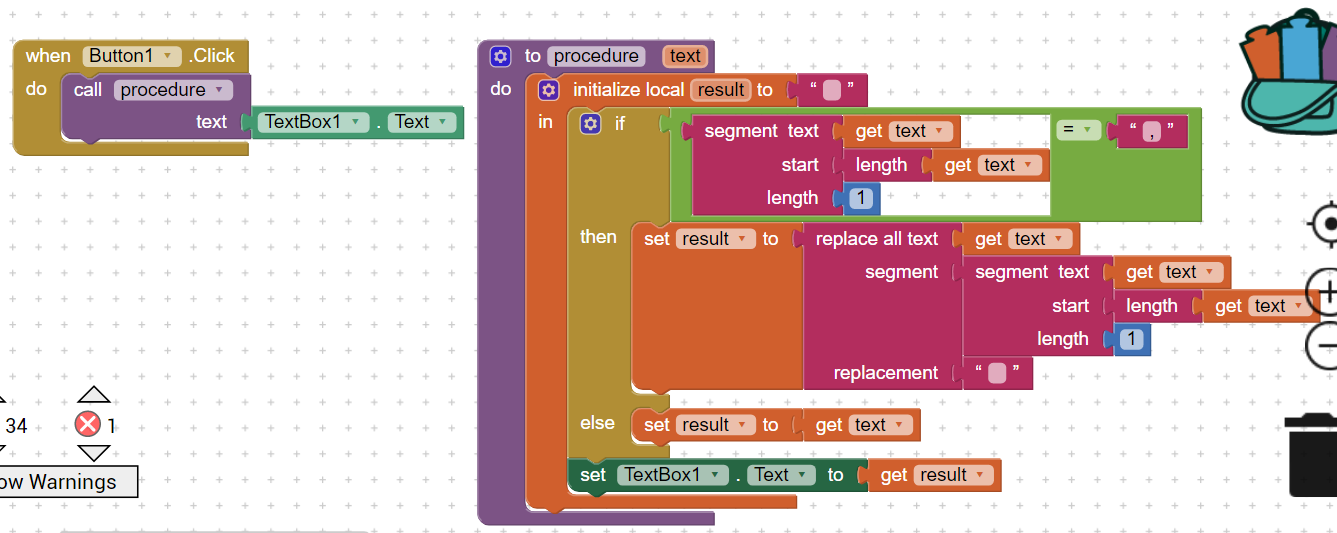 Search And Delete The Last Char From A Textbox MIT App Inventor Help