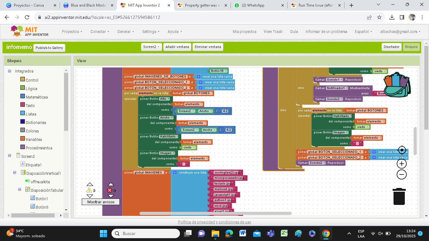 Property getter was expecting a com.google.appinventor.components ...