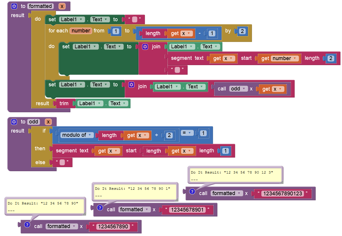 Space between phone number - MIT App Inventor Help - MIT App Inventor ...