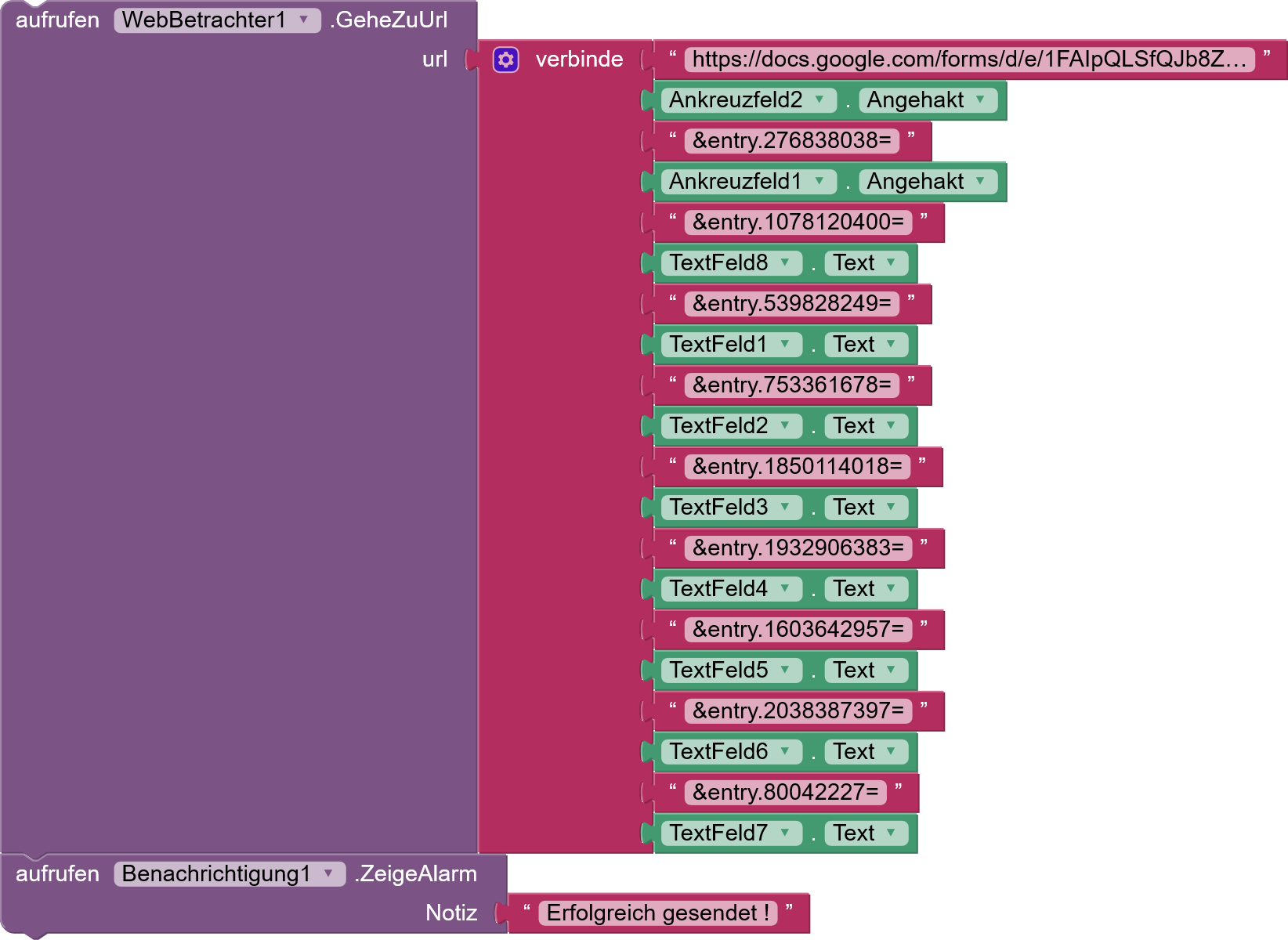 Checkboxes Change Values And Add To Sheet MIT App Inventor Help