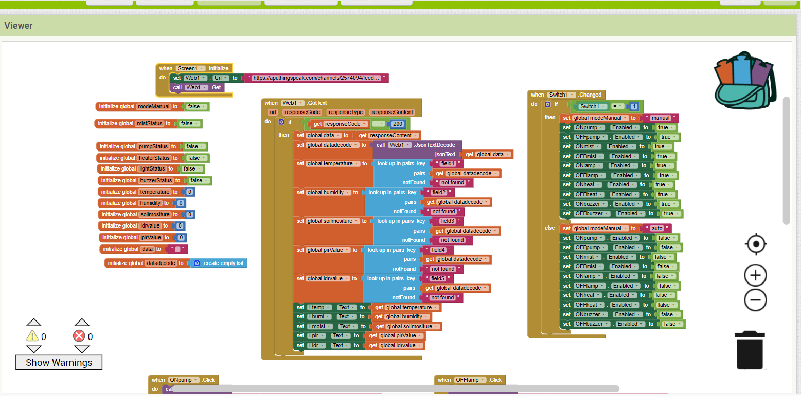 How do you read and write in thingspeak to control actuator manual or auto? - MIT App Inventor ...