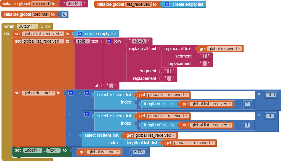 How To Convert Received ASCII Data To A Value MIT App Inventor Help 