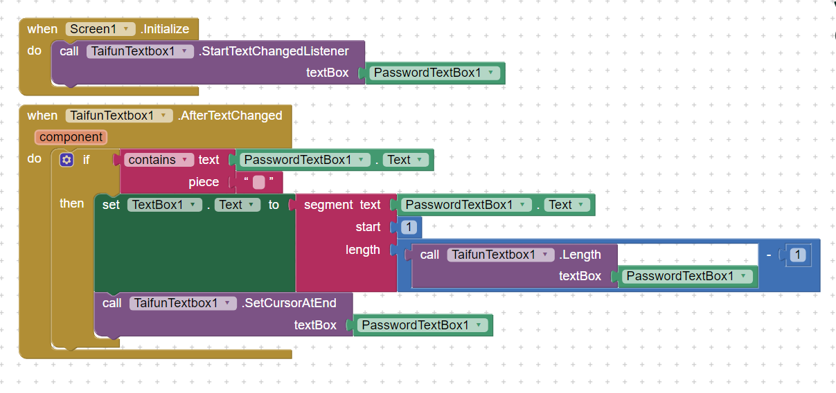Space n Password Textbox MIT App Inventor Help MIT App Inventor