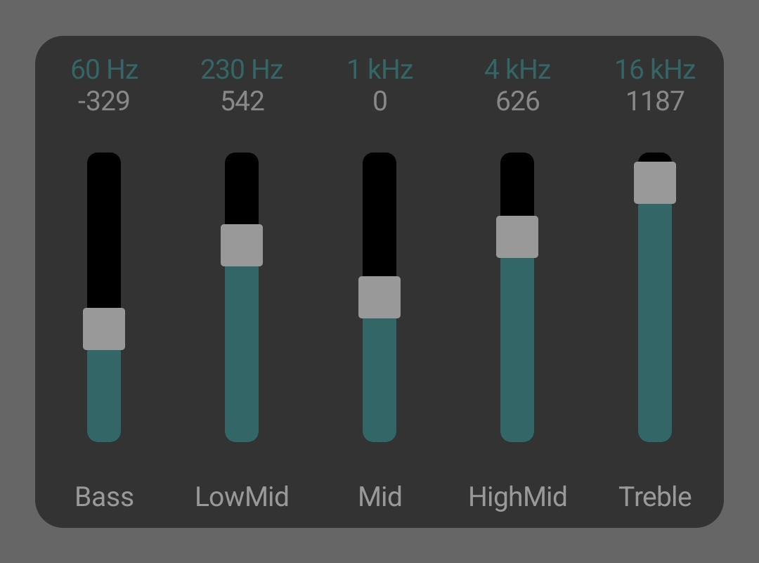 EqualizerControls - Sliders to configure audio bands. - Extensions ...