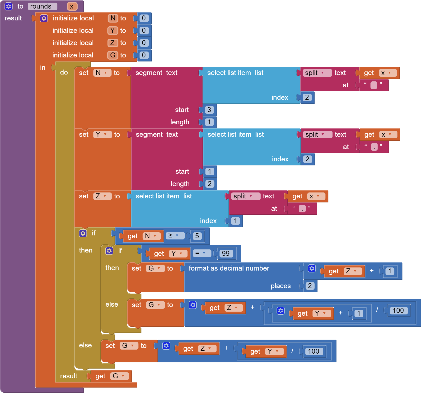 Math Blocks Rounding Even Numbers MIT App Inventor Help MIT App