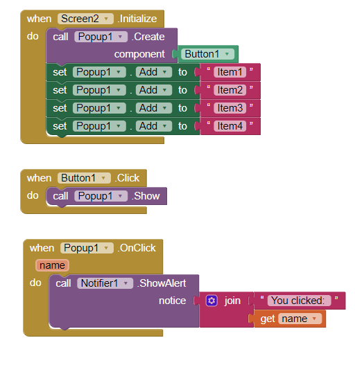 Some Codes That I Would Like To Add a Pop Up Menu To The Inventor 