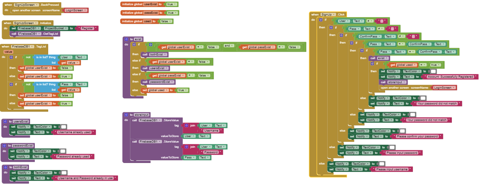 Firebase Block Algorithm For Sign Up Became Toocomplicated Mit App Inventor Help Mit App
