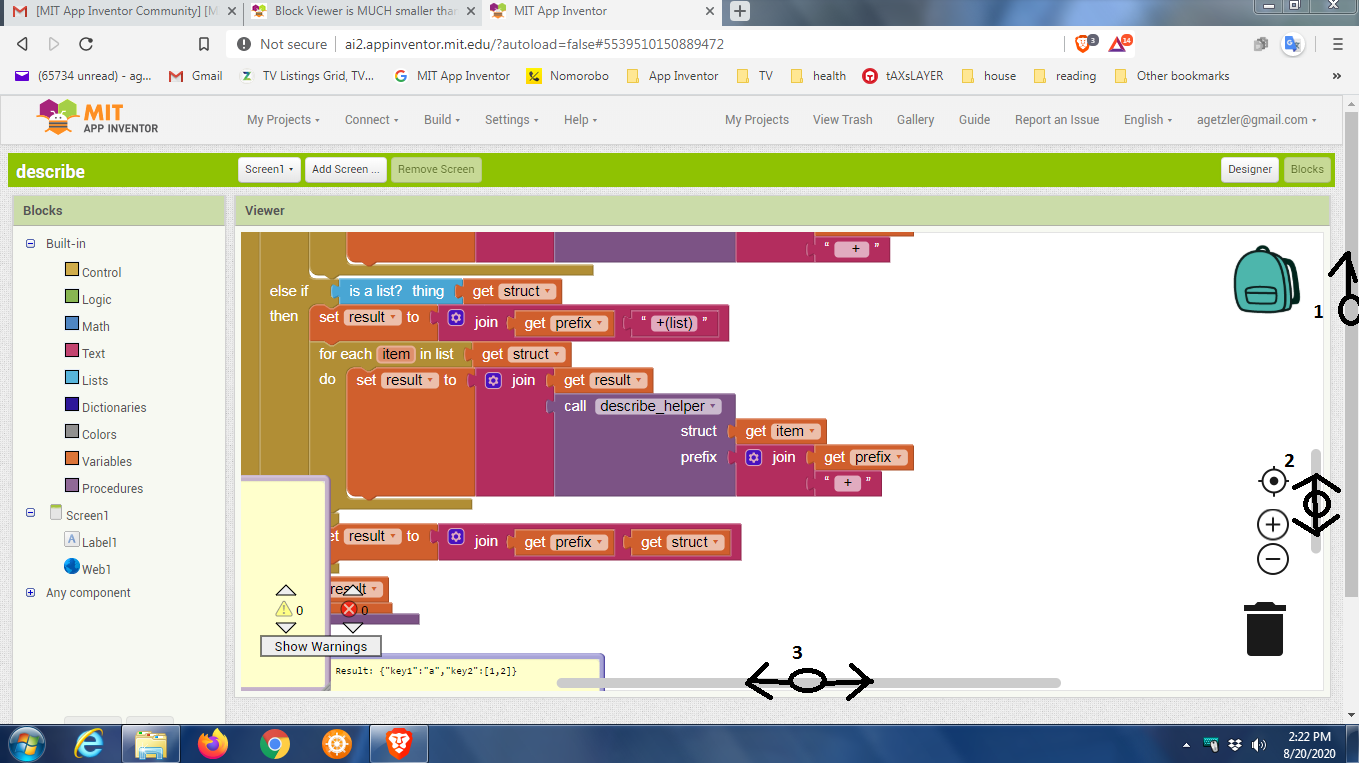 Block Viewer is MUCH smaller than Designer Viewer - MIT App Inventor ...