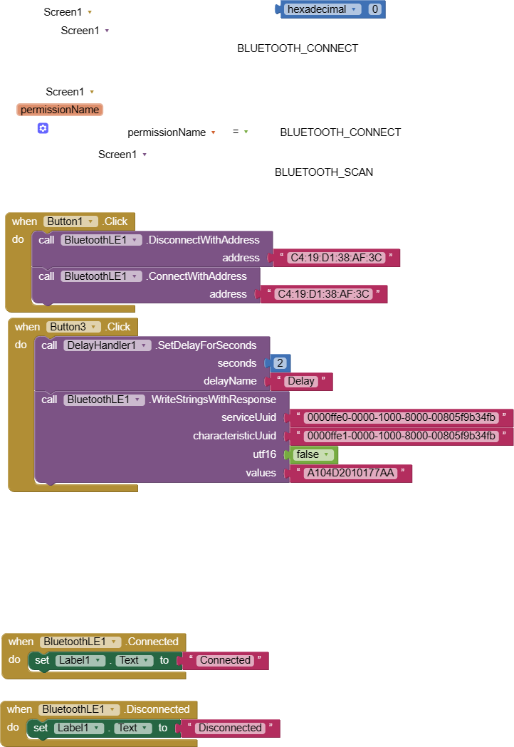 Ble Write Strings Not Sending Mit App Inventor Help Mit App Inventor Community