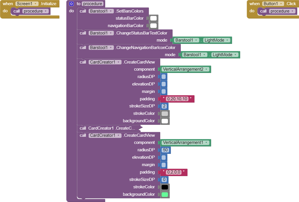 CardView : Card Creating Extension - Extensions - MIT App Inventor ...