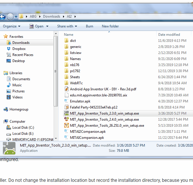 Installation error - MIT App Inventor Help - MIT App Inventor Community