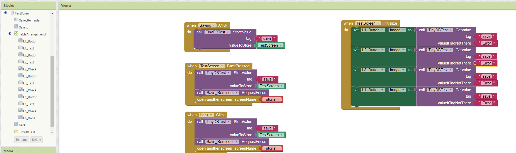 How do I save a screen when switching to another? - MIT App Inventor ...