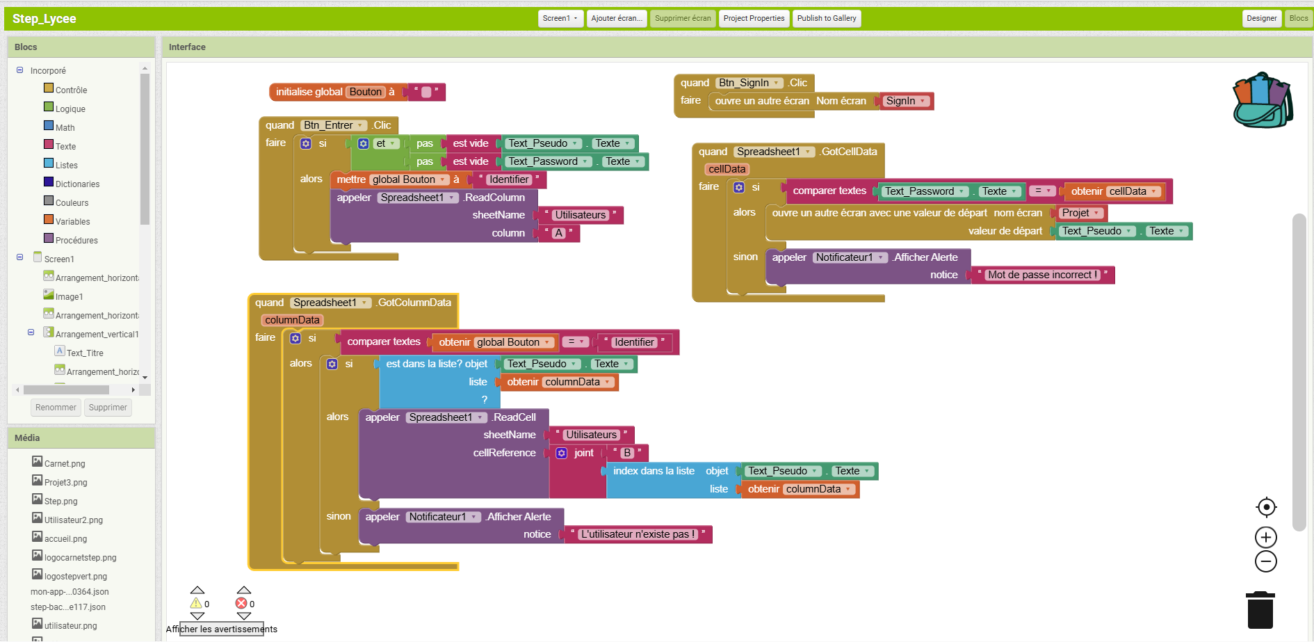 Identification via API Google Sheets - MIT App Inventor Help - MIT App ...