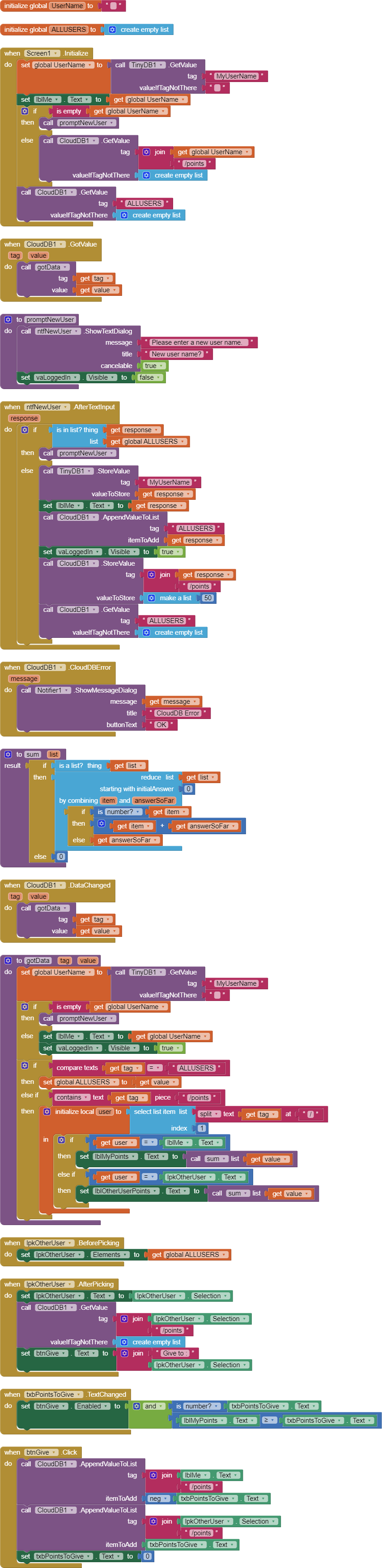 How do I create an app like user can share points to another user - MIT App Inventor Help - MIT ...