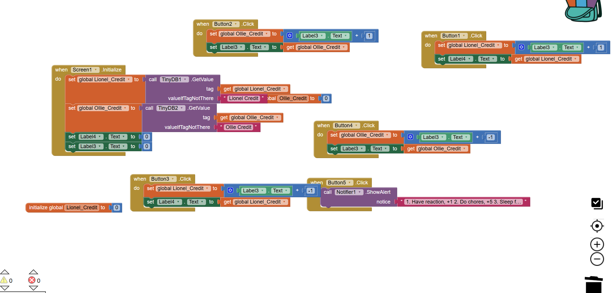 Why does the code only change it to 1 or -1? - MIT App Inventor Help ...