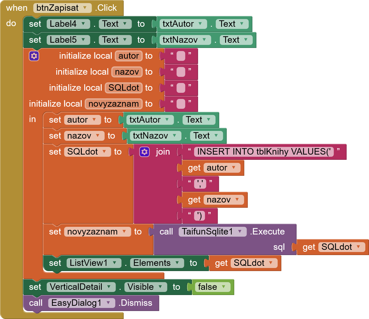 Sqlite Insert Error Mit App Inventor Help Mit App Inventor Community