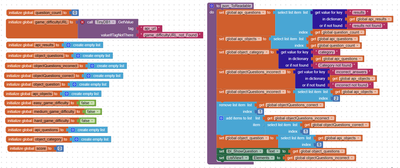 Help Resolving Showing Answers In List Viewer Mit App Inventor Help Mit App Inventor Community